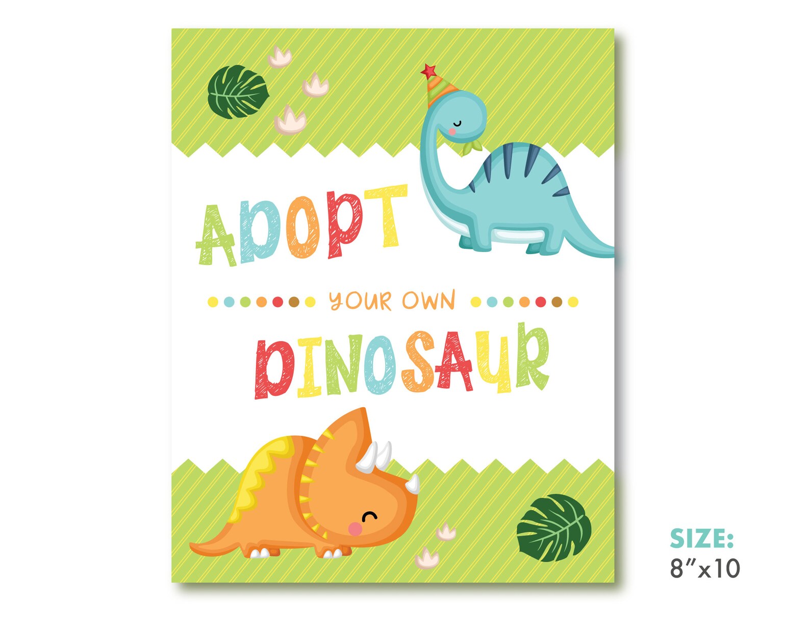 Adopt a Dinosaur Sign and Certificate Printable Dinosaur - Etsy