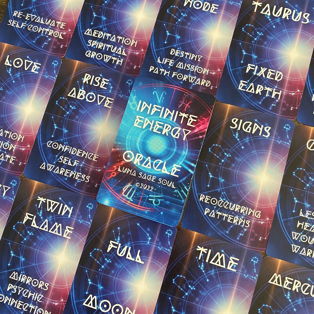 Infinite Energy Oracle Deck, Tarot Clarifiers, Planets, Zodiac, Time ...