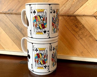 Playing Card Mug Set - Etsy