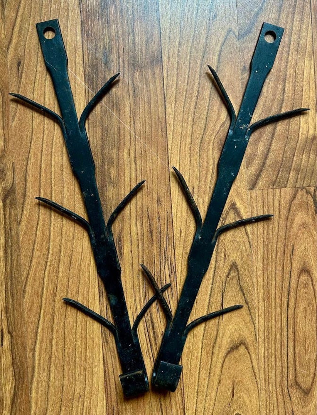 Antique Wrought Iron Primitive Drying Hooks Set of Two Corn Herbs - Etsy