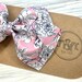5 Doodle Rose Hair Bow, Pink Bow, Rose Bow, Black and White Bow, Summer ...