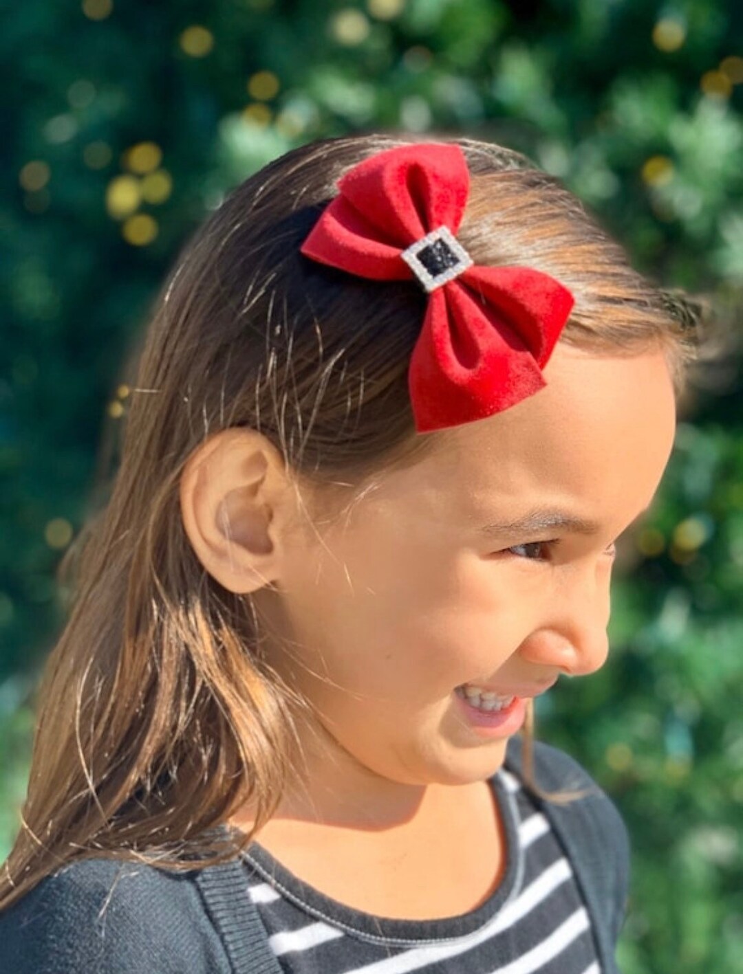 Red Velvet Santa Suit Hair Bow: Rhinestone Buckle Clip or Headband - Etsy