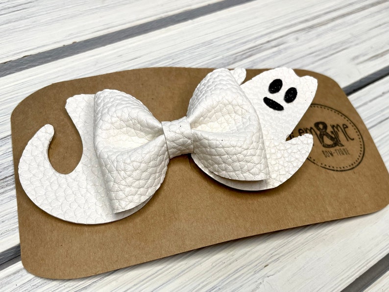 Ghost Hair Bow Halloween Bow - Etsy