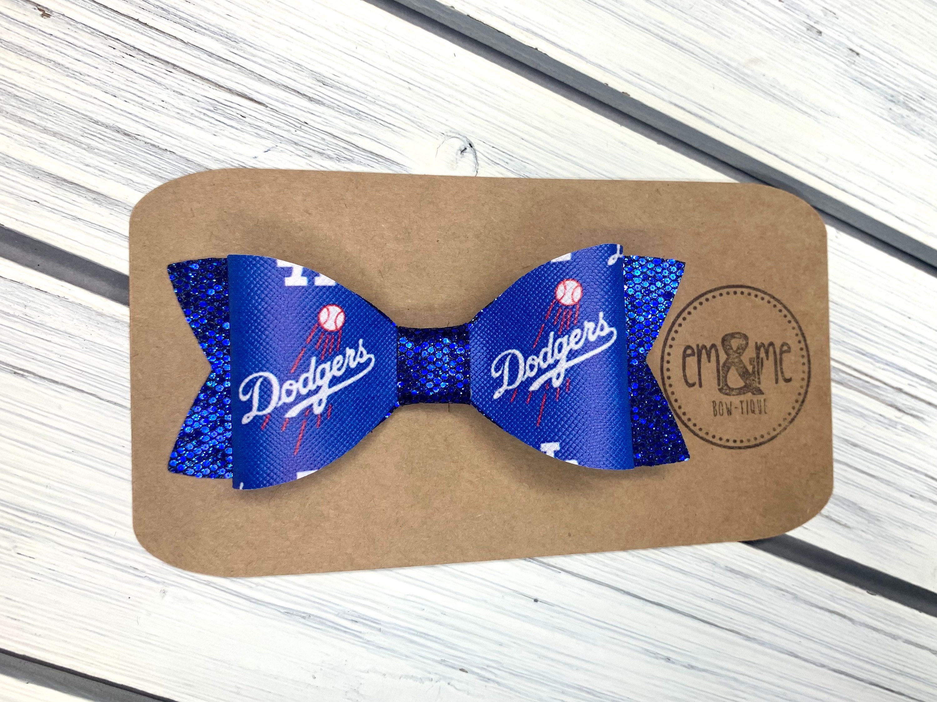 Los Angeles Dodgers Hair Bow blue hair bow team bow | Etsy