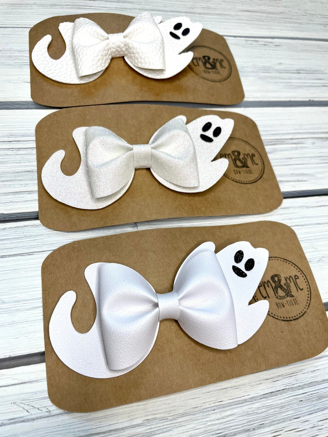 Ghost Hair Bow Halloween Bow - Etsy
