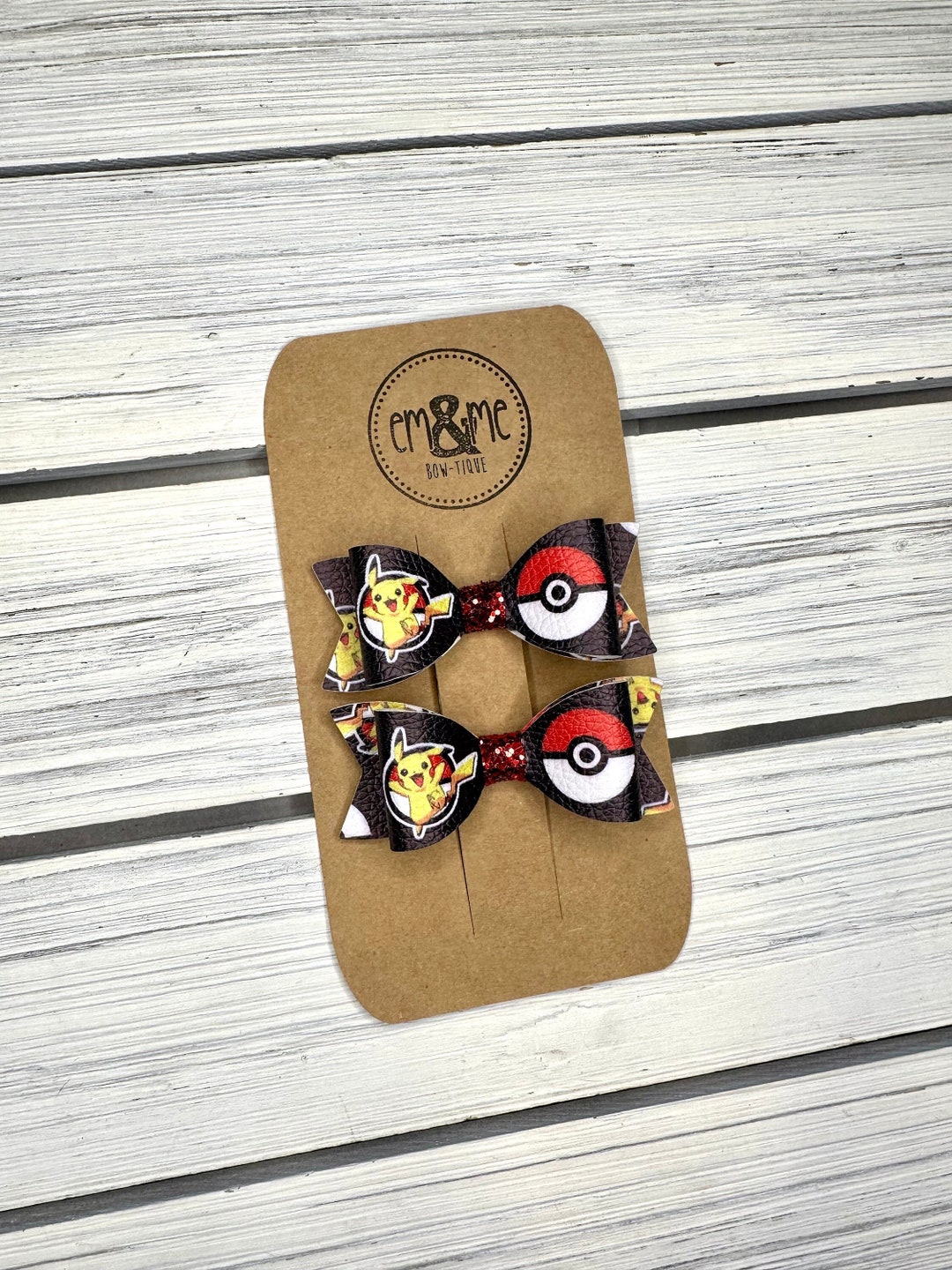 Pikachu Pigtail Hair Bows - Etsy