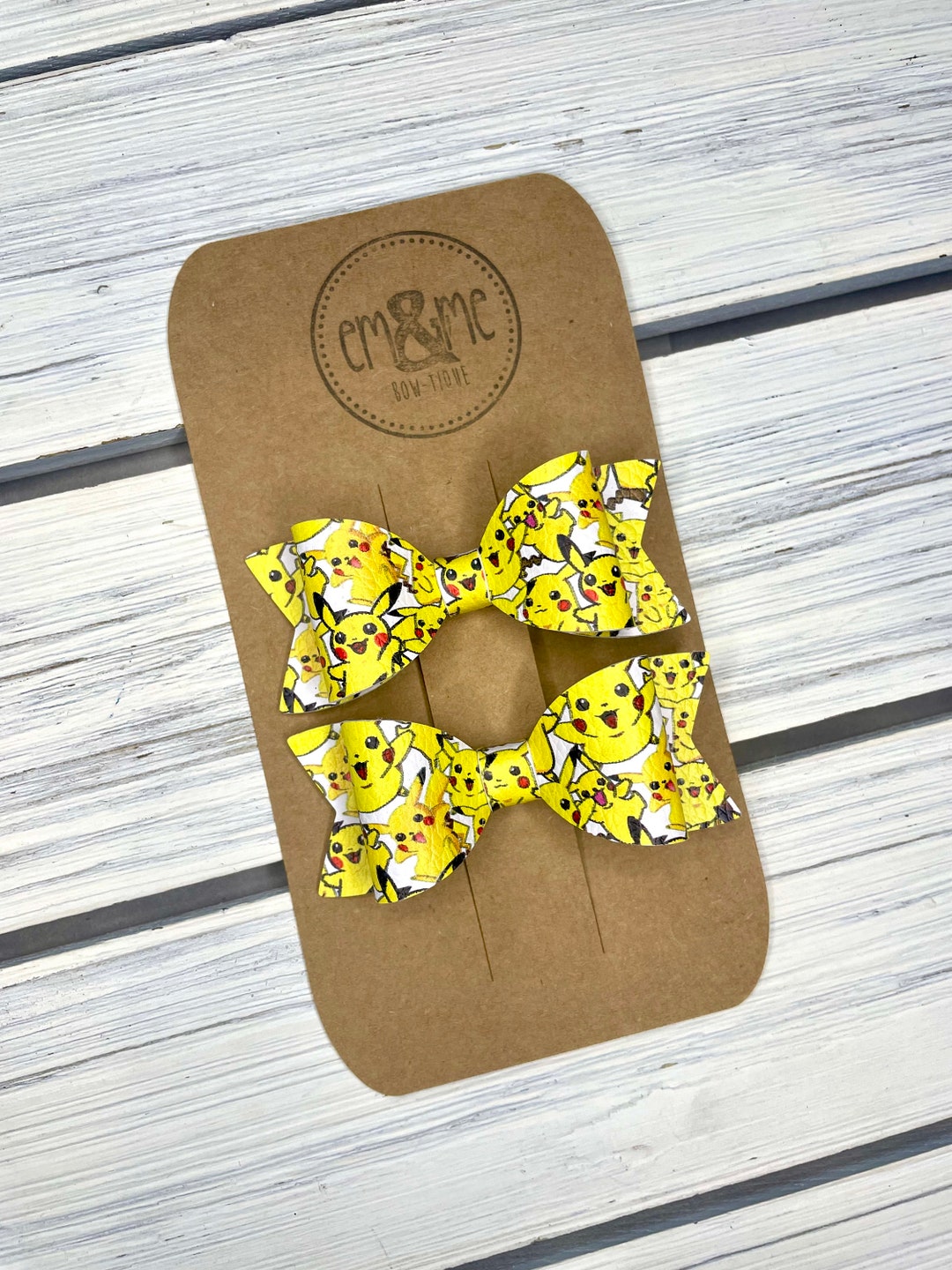 Pikachu Pigtail Hair Bows - Etsy