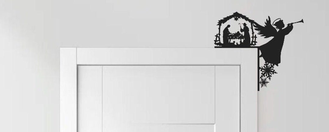 Angel Door Topper Door Trim Door Corner Santa Candy Cane Reindeer Merry ...