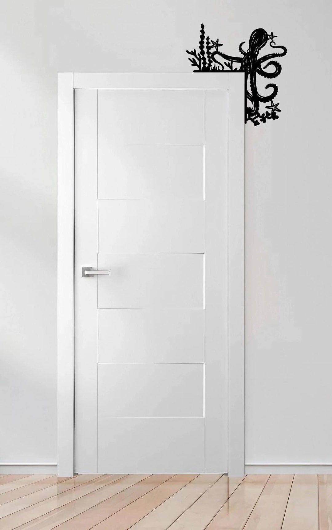 Octopus Door Topper, Ocean Theme Children's Door Corner Sign, Coastal ...