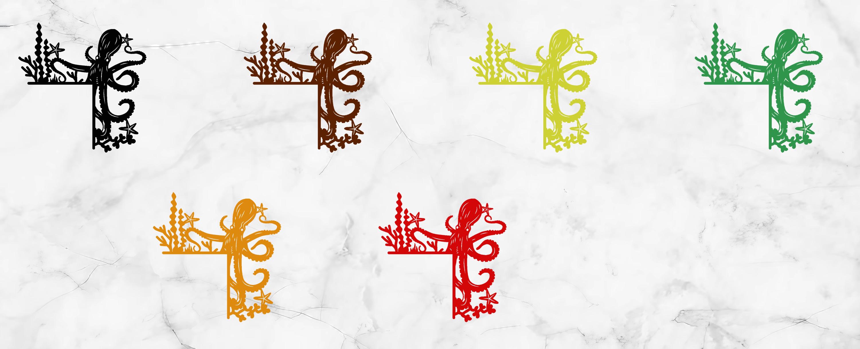 Octopus Door Topper, Ocean Theme Children's Door Corner Sign, Coastal ...