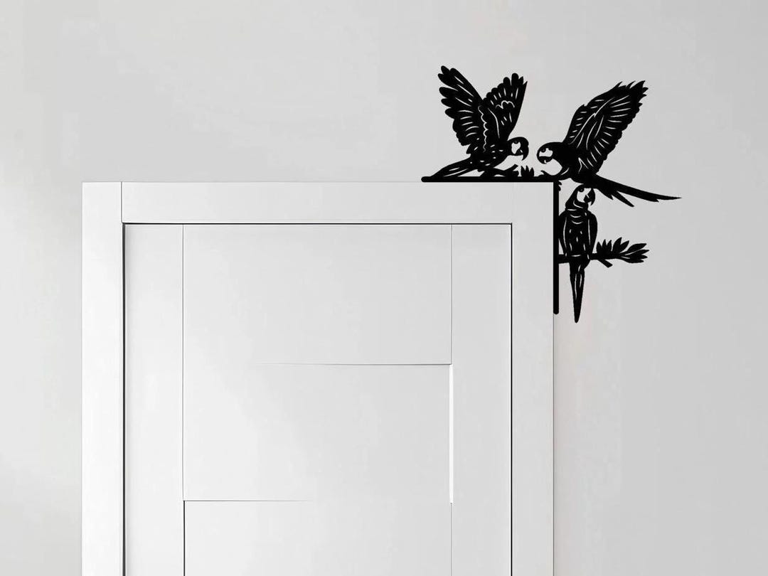 Parrots Door Topper, Door Corner, Door Trim, Cardinals, Flamingos ...