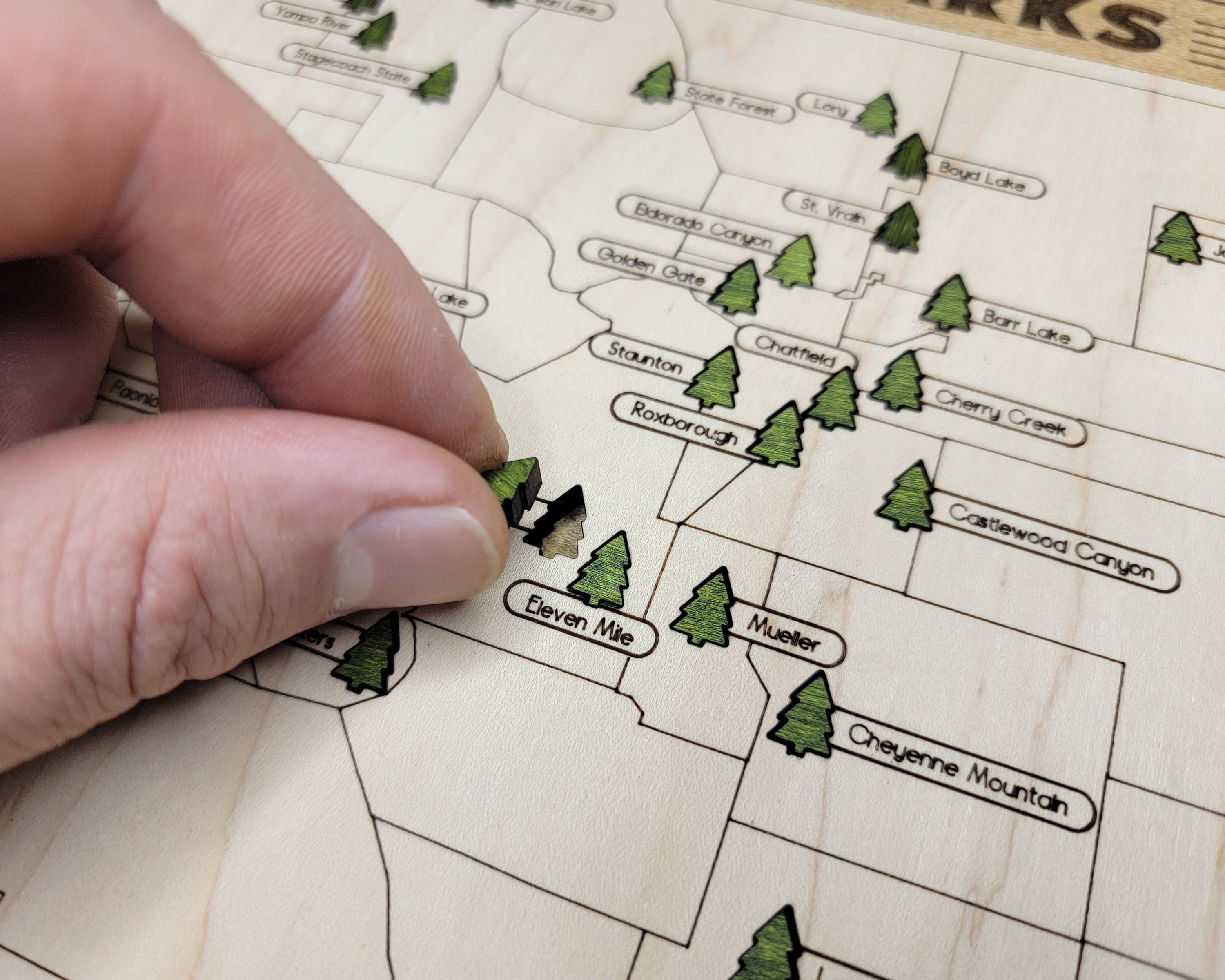 Customized, Personalized State Parks Map Tracker - Etsy
