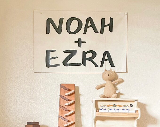 Two Name Wall Banner - Etsy