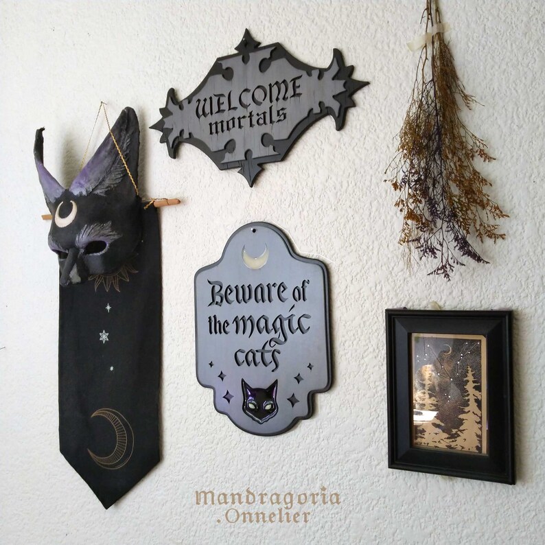 Welcome Mortals Sign Dark Home Decoration Gothic Halloween - Etsy