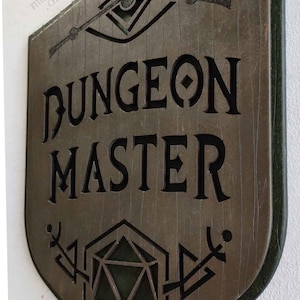 DUNGEON MASTER Sign, Medieval Fantasy Home Decor, D&D Gifts, Role Play ...
