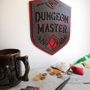 DUNGEON MASTER Sign, Medieval Fantasy Home Decor, D&D Gifts, Role Play ...