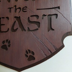 BEWARE THE BEAST Sign, Dog Wall Decor, Animal Lover Decoration, Funny ...