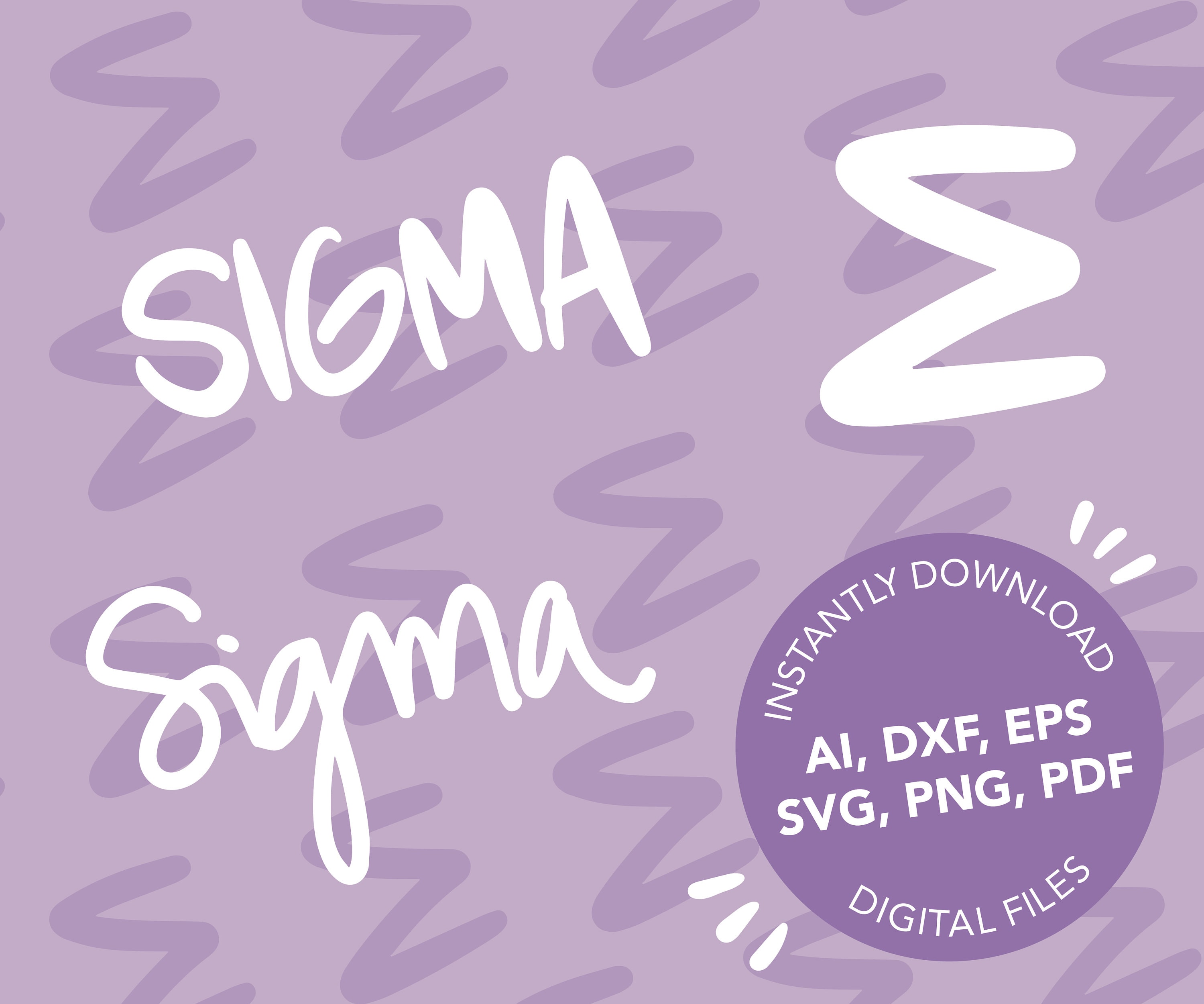 Sigma DIGITAL DOWNLOAD (ai, Eps, Dxf, Pdf, Svg, Png) - Etsy