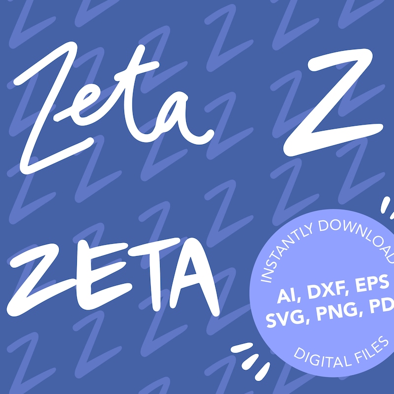 Zeta Svg - Etsy