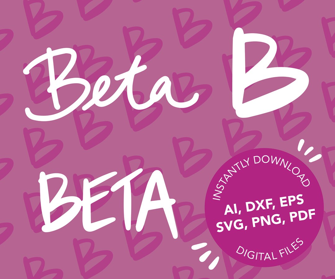 Beta DIGITAL DOWNLOAD (ai, Eps, Dxf, Pdf, Svg, Png) - Etsy