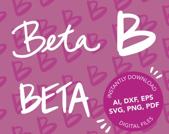 Beta Club Vector Files .ai / .eps / Pdf / Svg / Dxf / Png - Etsy