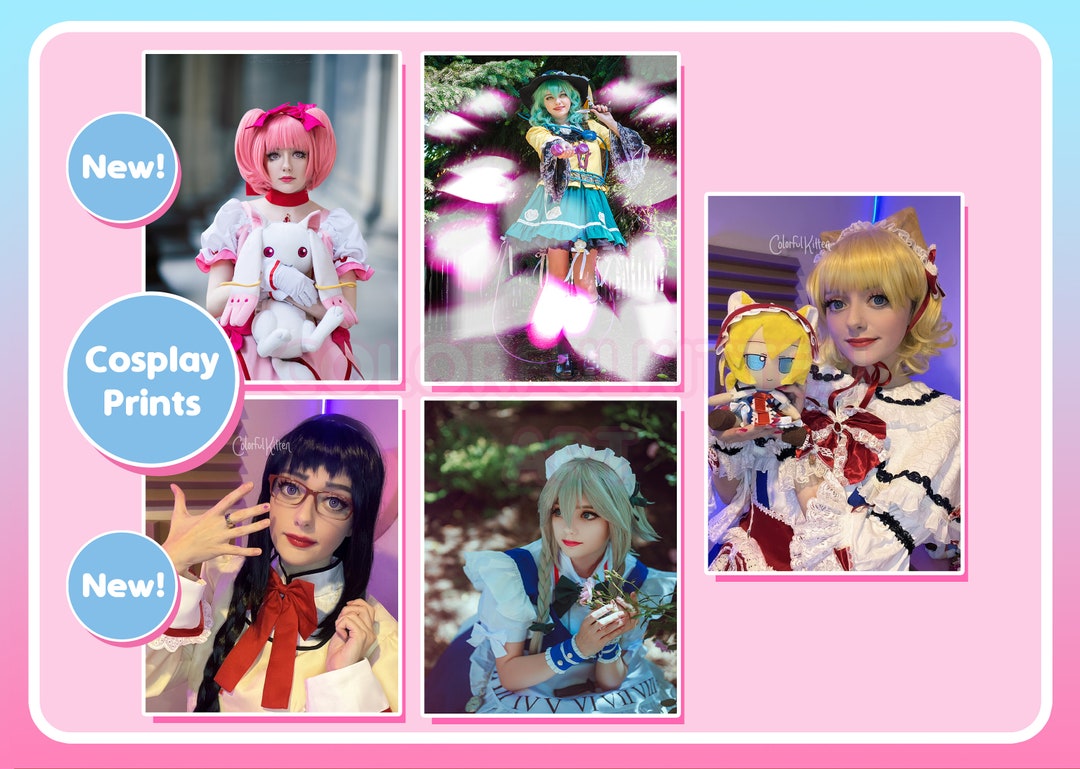 Touhou Project & Madoka Magica 4x6in Cosplay Prints - Etsy