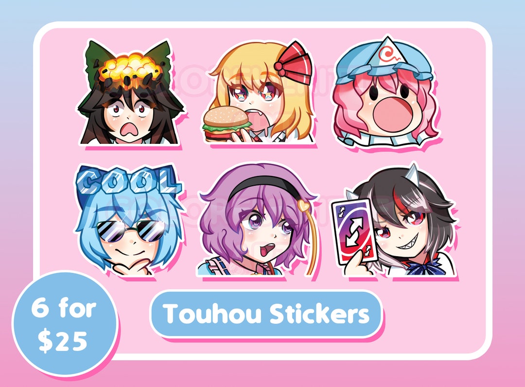 Touhou Project Vinyl Stickers 3in (7.6cm) - Etsy