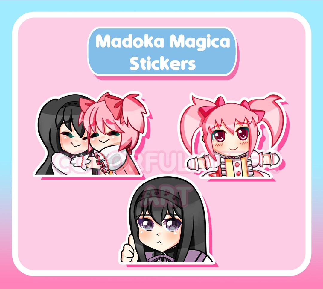 Puella Magi Madoka Magica Vinyl Stickers 3in (7.6cm) - Etsy