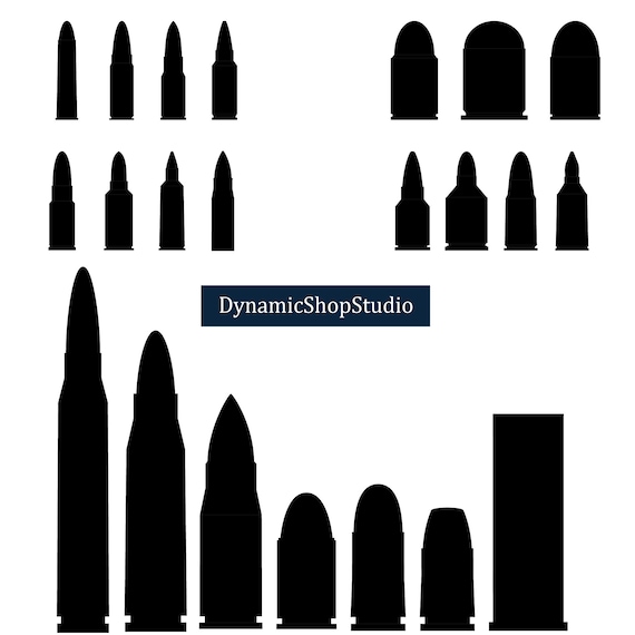22 X Bullets Silhouette Bullet SVG PNG Eps Pdf Bullet - Etsy Israel