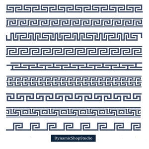 9 X Greek Decorative Elements, Dividers Borders SVG, PNG, EPS, Pdf ...