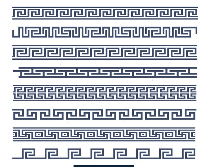 9 X Greek Decorative Elements, Dividers Borders SVG, PNG, EPS, Pdf ...