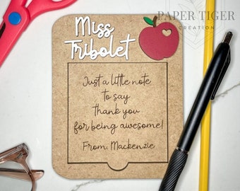 Post It Note Holder, Teacher Gift, Sticky Note Holder, Teacher Gift Set ...