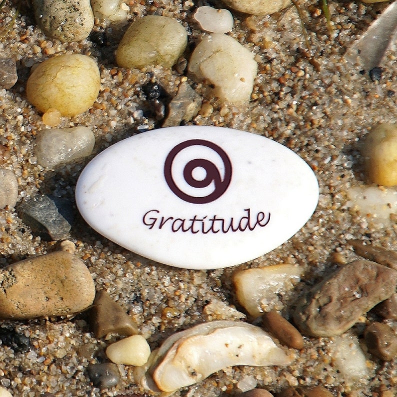Engraved Gratitude Pocket Stone: Inspirational Appreciation Gift for ...