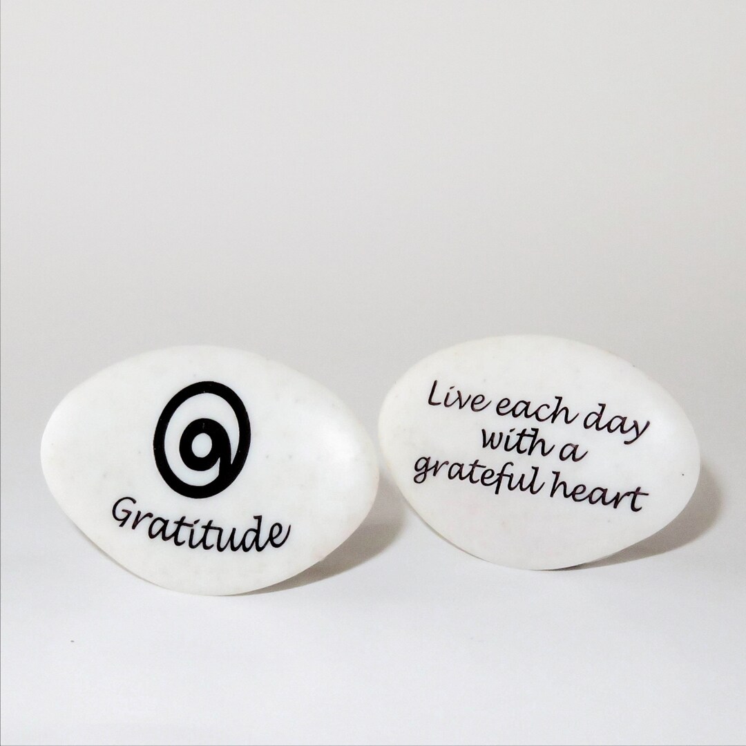 Inspirational Gratitude Stone: Engraved Pocket Stone / Appreciation ...