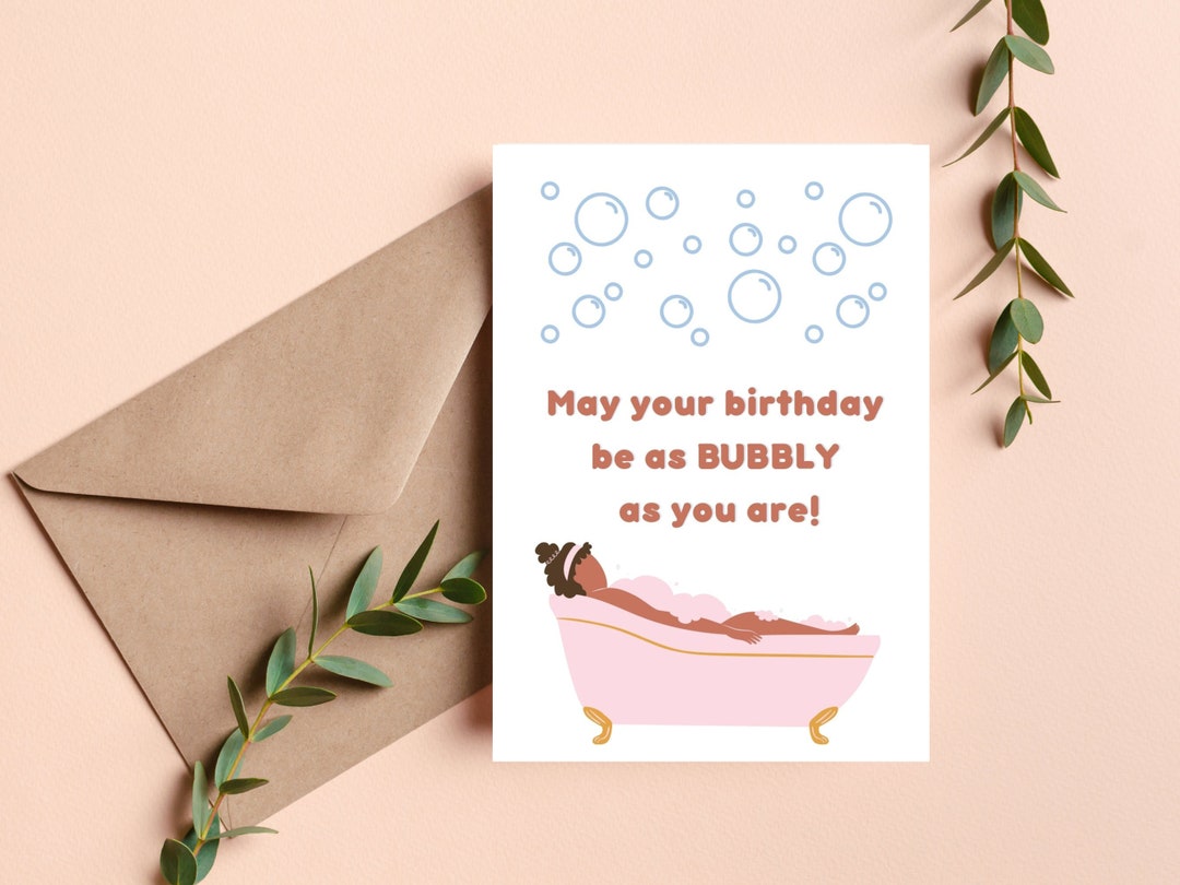 Bubbly Birthday Card - for Family/friend - Etsy