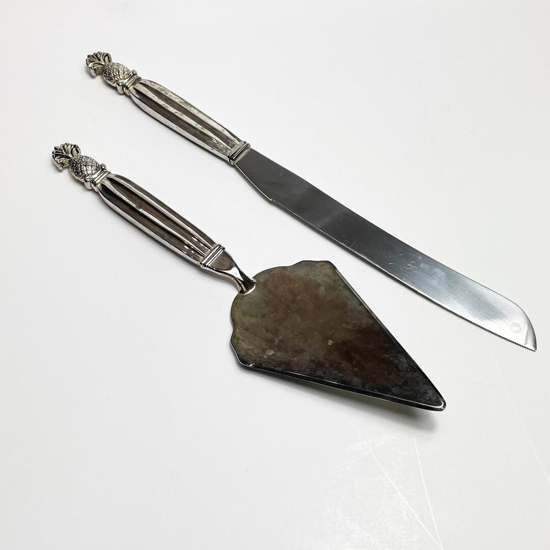 Vintage Godinger Wedding Special Occasion Cake Serving Set Pineapple ...