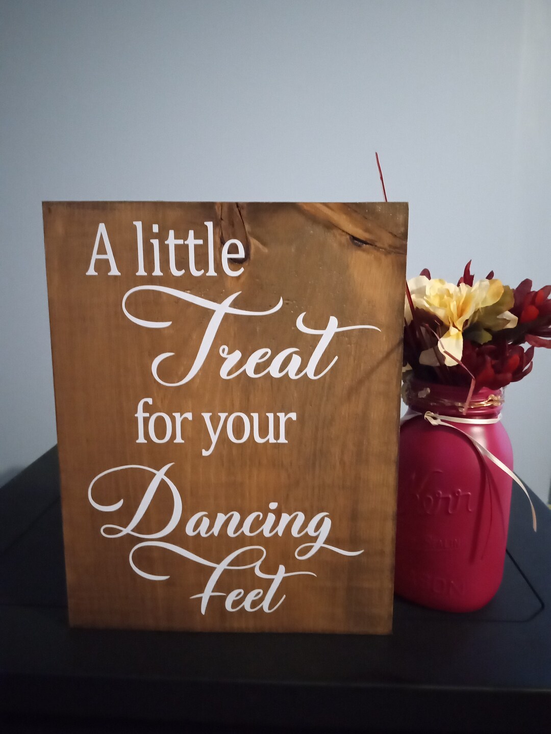 Wedding Sign A Little Treat for Your Dancing Feet, Wood Sign Size 9x12 ...