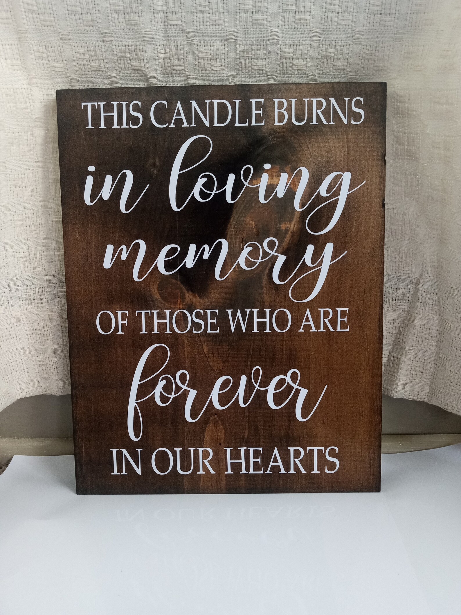 Wedding Sign, This Candle Burns in Loving Memory, Size 9x12 - Etsy