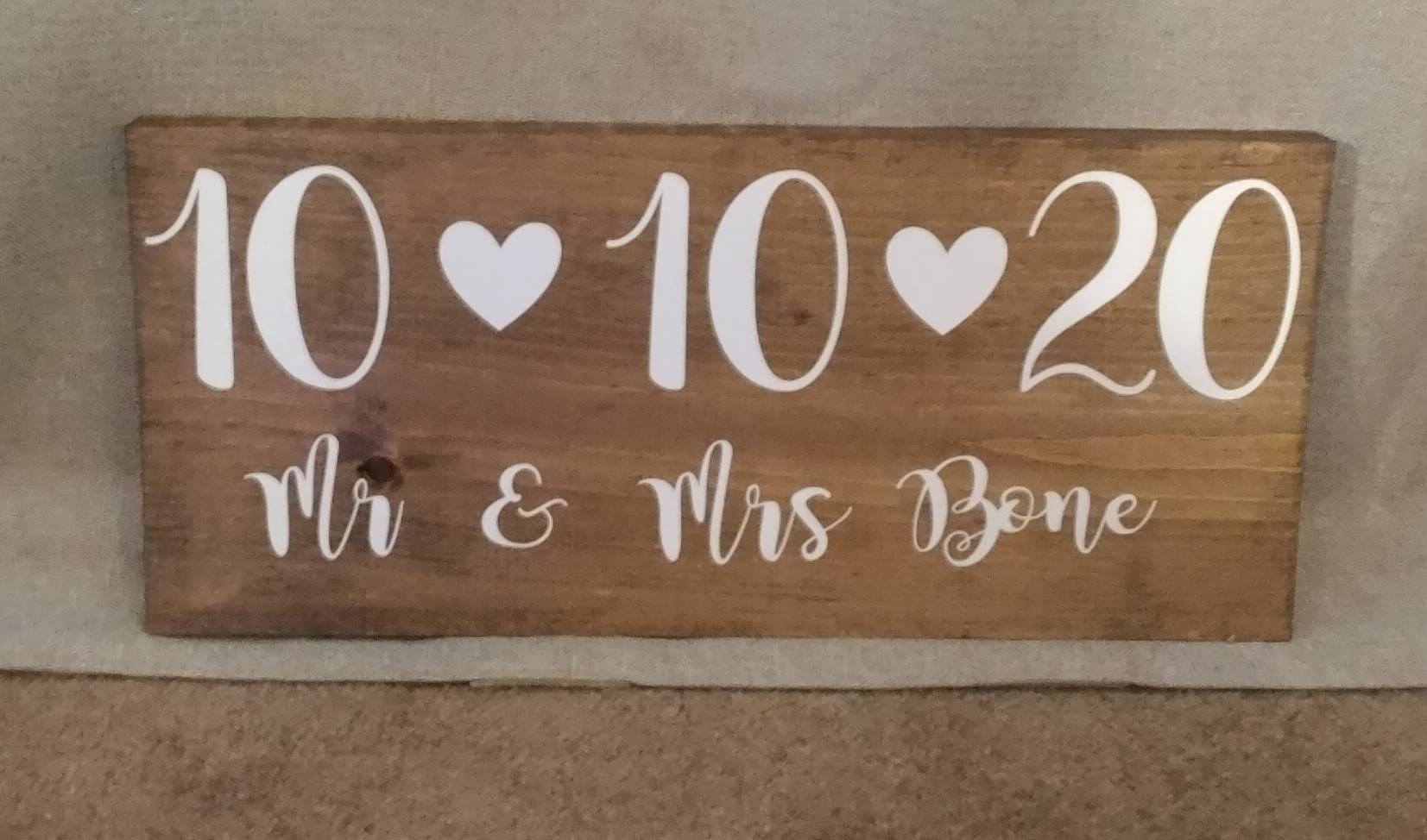 Engagement Sign. Rustic Wedding Date Sign Engagement Photo | Etsy