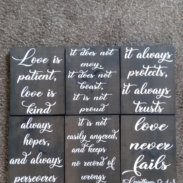 Love is Patient Wood Sign - Etsy