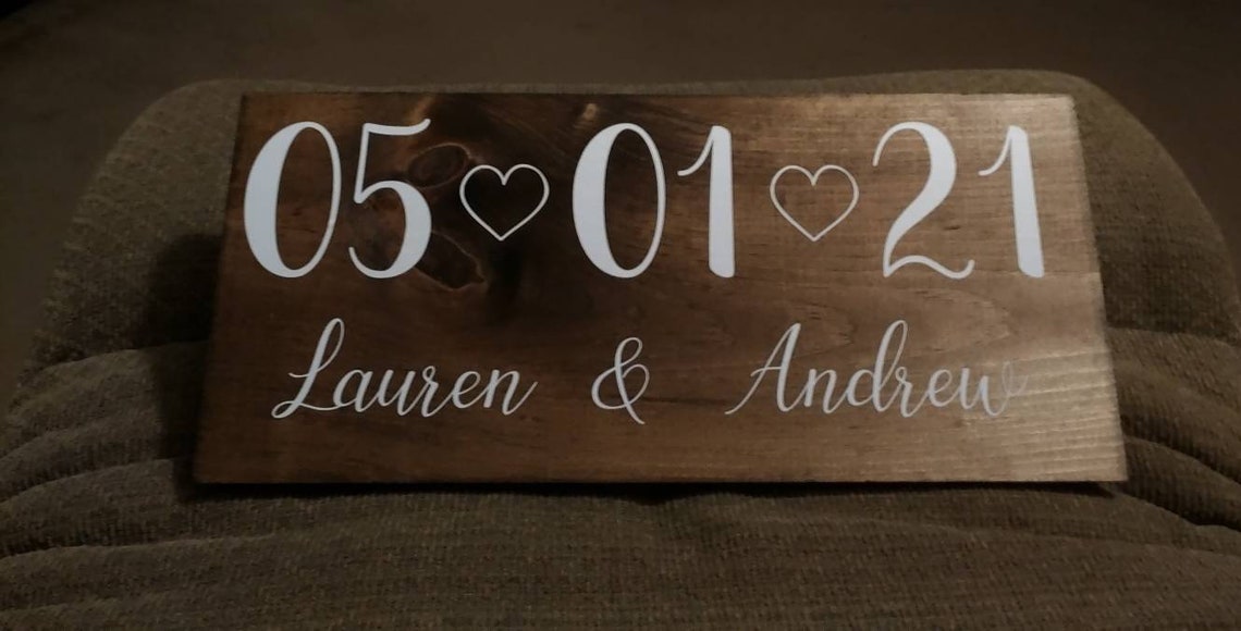 Engagement Sign. Rustic Wedding Date Sign Engagement Photo | Etsy