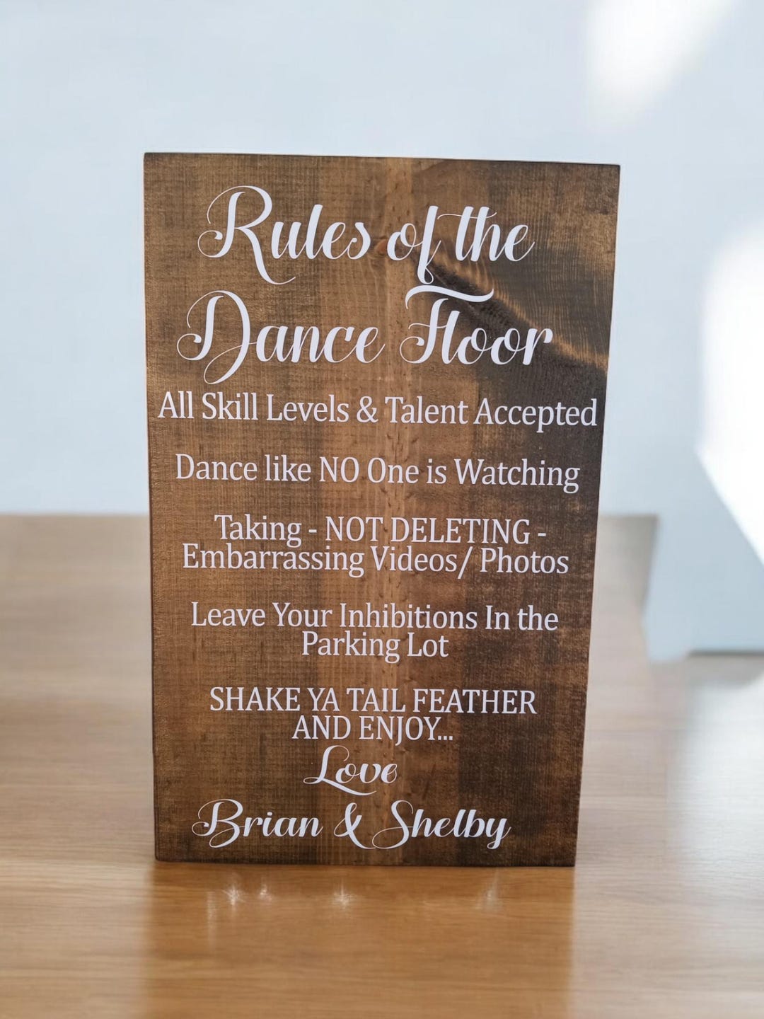 Wedding Sign, Dance Floor Rules, 12x16, Customized With Names - Etsy