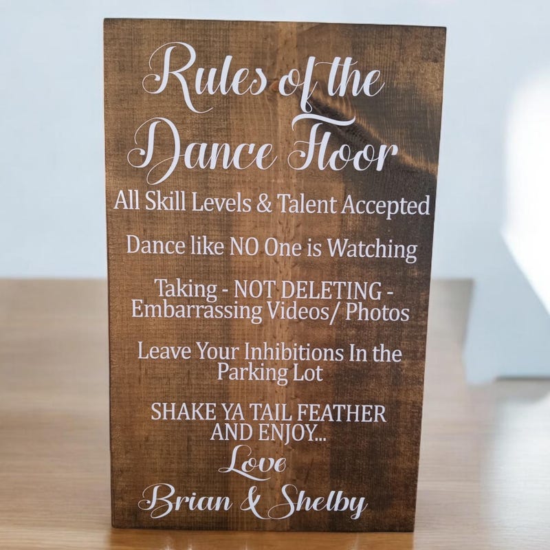 Dance Floor Sign - Etsy