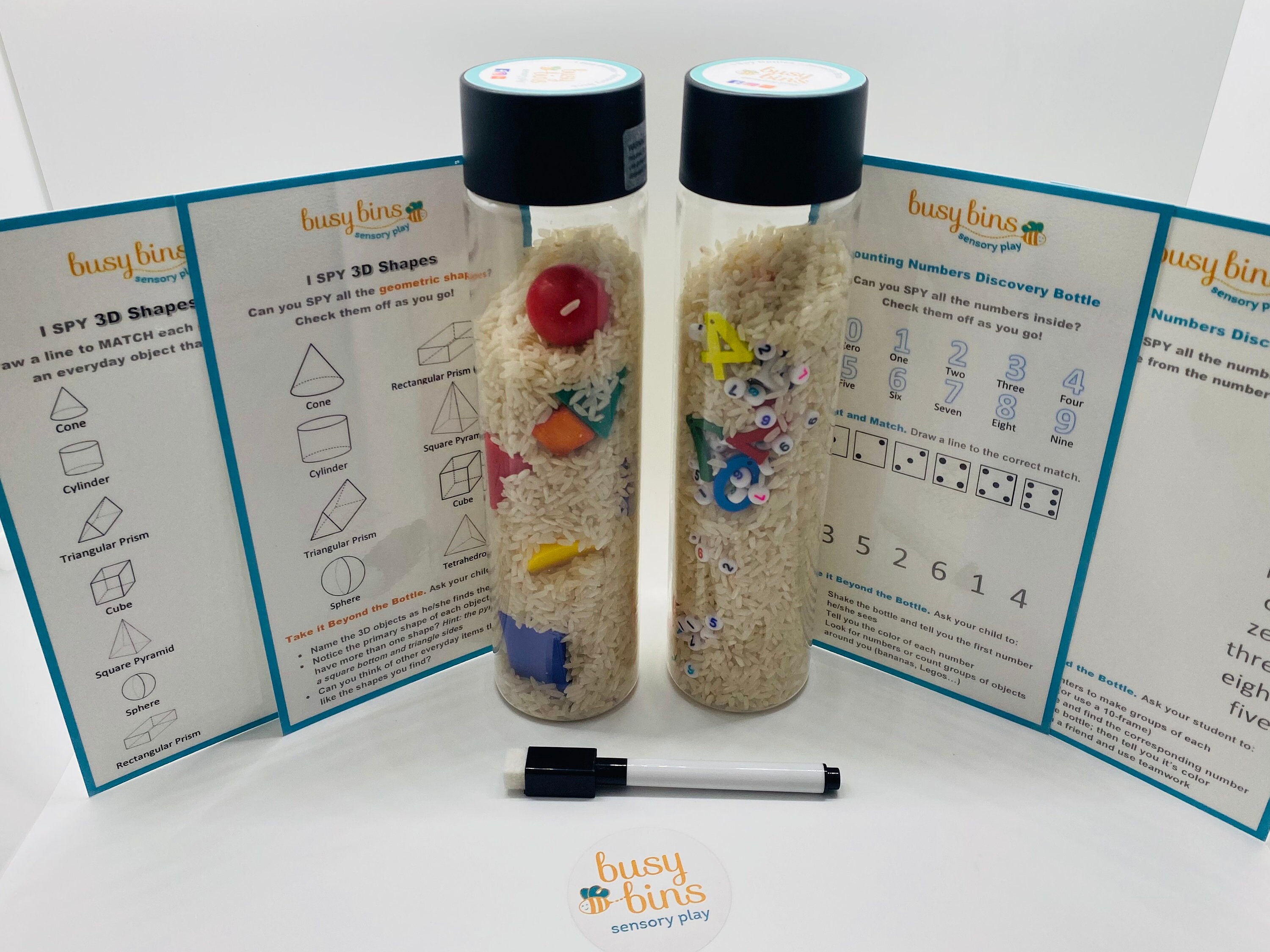 3D Shapes & Numbers Bundle 3D Shapes Activity Prek Counting Game ...