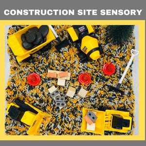 Construction Zone Sensory Bin | Speech Therapy Kit | OT Therapy Kit ...