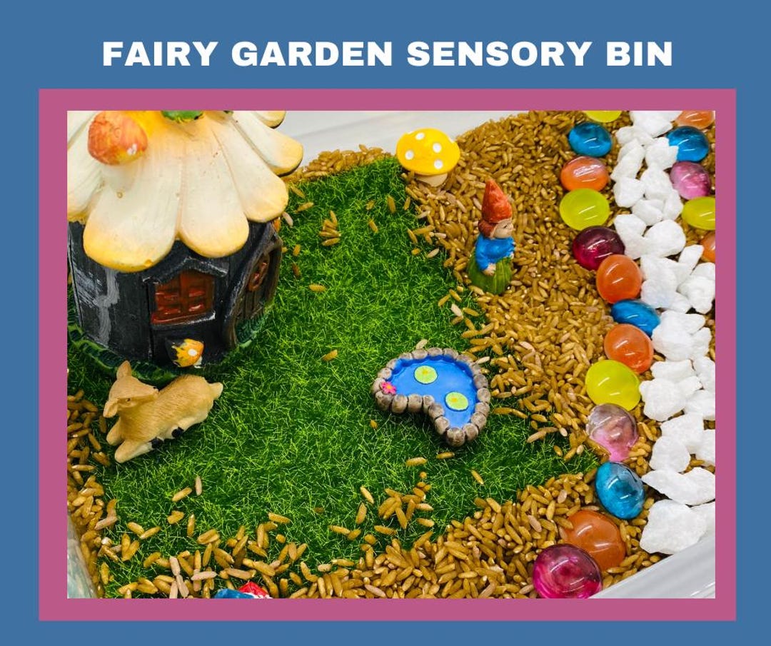 Gnome Fairy Garden Sensory Bin Kit | Garden Sensory Kit | Summer ...