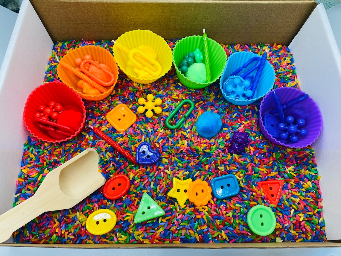 Color Sorting Sensory Bin Rainbow Colors Sensory Color - Etsy