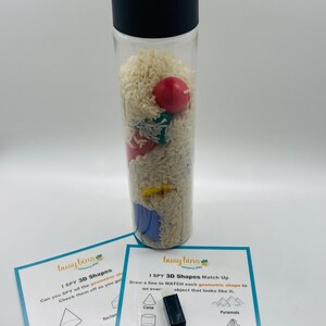 3D Shapes I Spy Sensory Bottle Geometry Activity Preschool - Etsy UK