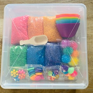 Color Sorting Sensory Bin | Rainbow Colors Sensory | Color Matching ...