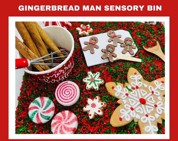 Gingerbread Christmas Sensory Bin | Baking Cookies Christmas Sensory ...